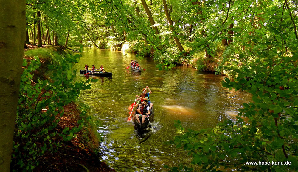 Bahn und Boot von Rieste nach Bersenbrück - Hase Kanu - Flusswandern ...